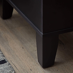 Edenbrook Bedroom-Two Drawer-Modern Design-Easy Assembly, Black Dresser