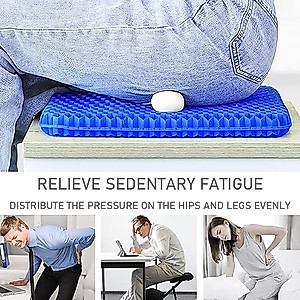 Egg Gel Seat Cushion, Breathable Gel Cushion Chair Pads with Non-Slip Cover for Home Office Car Wheelchair, Honeycomb Design Egg Seat Cushion As Seen On TV