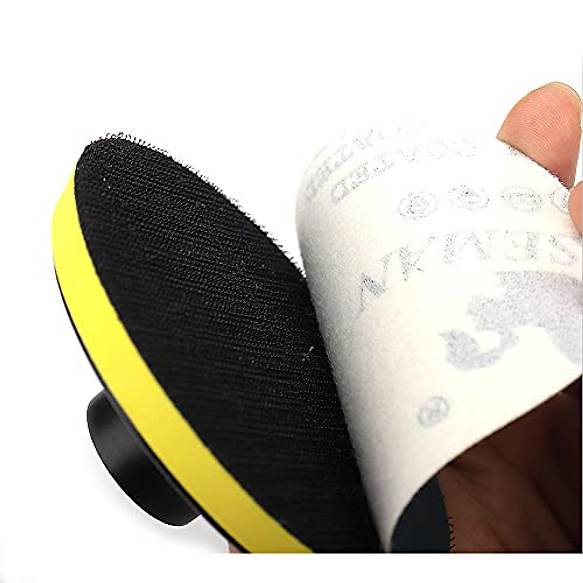 SI FANG 2 Pack 4 Inch Hook and Loop Backing Pads with M10 Thread Drill Adapter, Sanding Discs Polishing Pad Rubber Backing Plates for Angle Grinder, Drill Buffer Polisher Attachment (12000RPM)