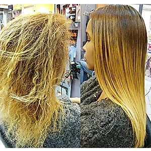 evans COMBO PACK Brazilian Keratin Hair Smoothing Treatment Blowout Straightening System – Strong 32 fl oz + Clarifying Shampoo 32 fl oz