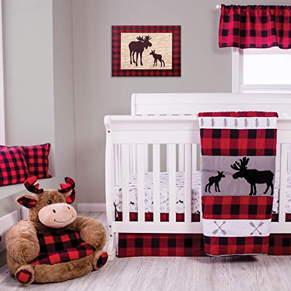 Trend Lab Lumberjack Moose 6Piece Crib Bedding Set