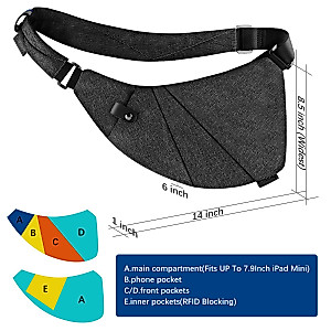 MRang Sling Crossbody Bag Travel Anti Theft Safe Bag for Men Women Boys Waterproof