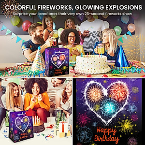 MAGICAL BAG Light & Sound Birthday Gift Bags with Fireworks & Cheering, Birthday Bags for Wife, Husband, Him, Her, Women, Men & More, Music Gift Bag Medium Size