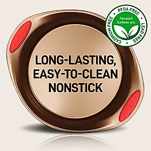 NutriChef 15-Piece Non-Stick Baking Pan Set - Durable Carbon Steel Bakeware Set with Loaf & Muffin Pans, Square & Round Cake Pans, Roaster Pan with Lid, Cookie Sheet, & Nylon Utensils - Gold