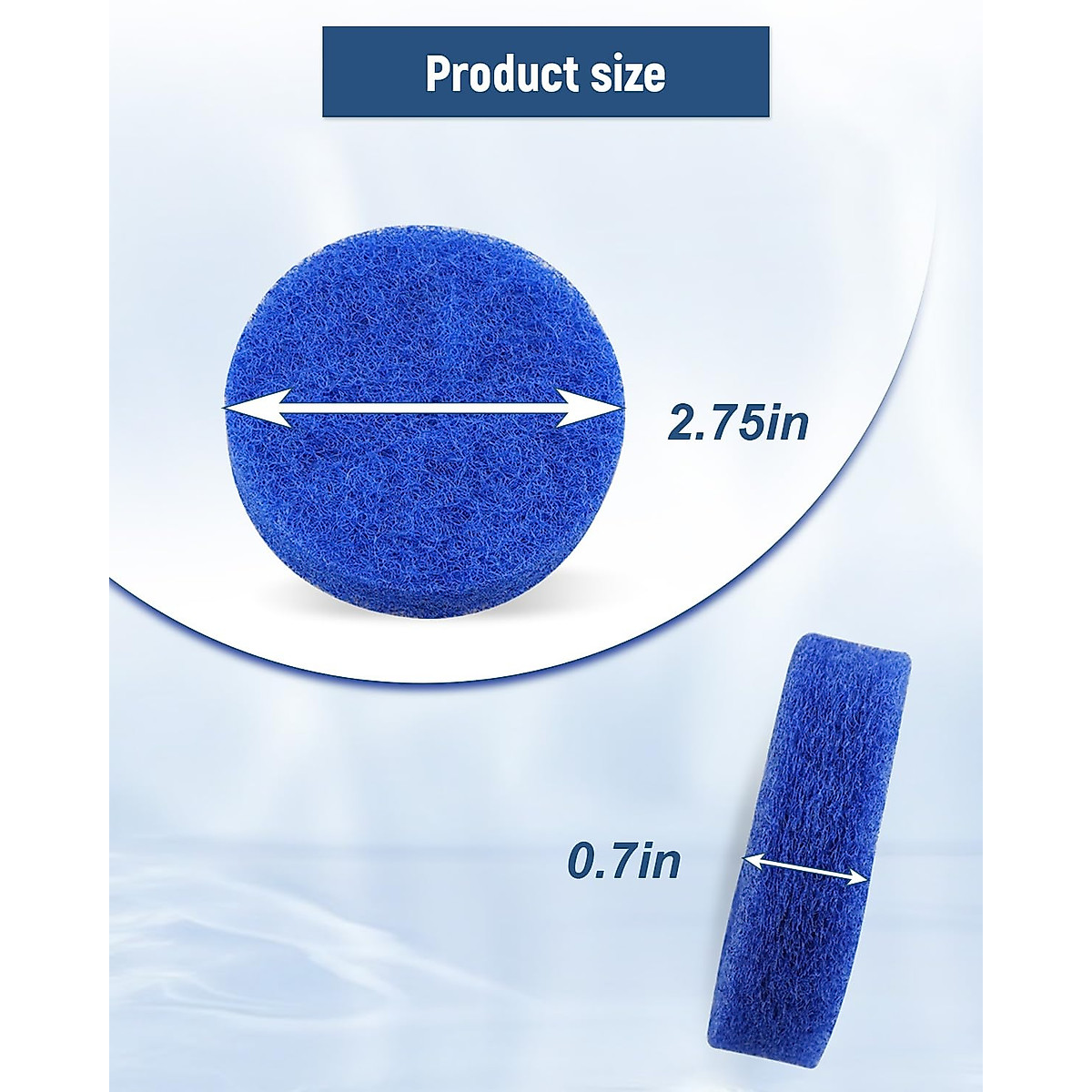 6PCS Scrub Pad Fit for Black & Decker PKS160 Power Scrubber, Power Scrubber Scrub Pad Replaces 90511586 Blue
