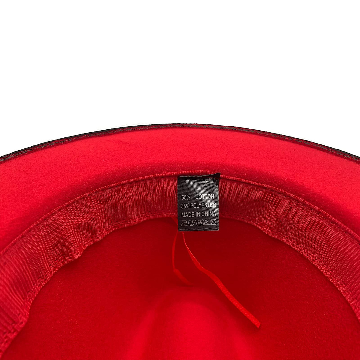 Wide Brim Fedora Hats for Women & Men Two Tone Felt Hat Gradient Dress Hat Red