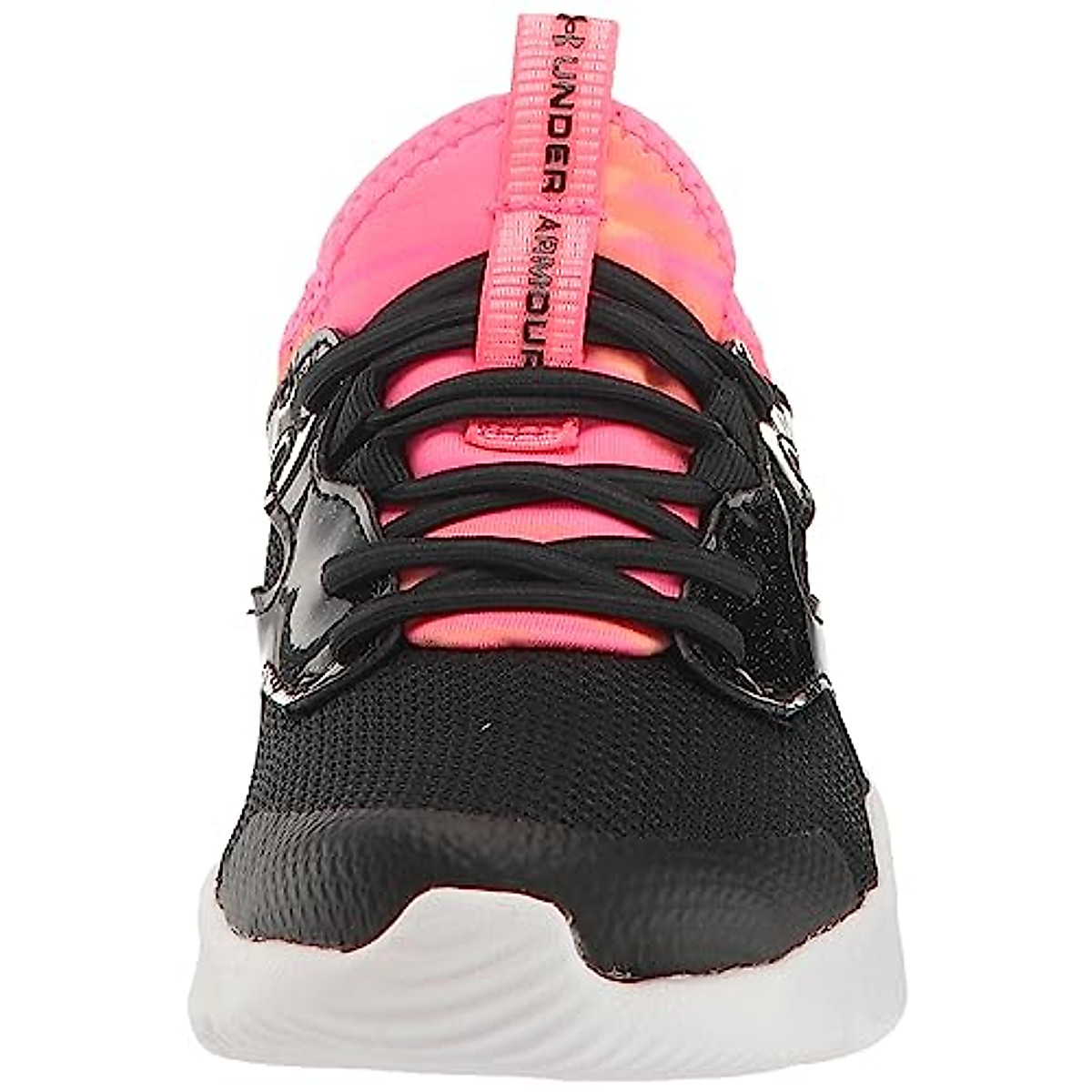 Under Armour Girls' Pre School Infinity 2.0 Print Alternate Closure, (002) Black/Black/Pink Shock, 2, US