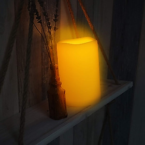 1 Pack Waterproof Outdoor Flameless Candle with Remote Large 4” x 6” Battery Operated Electric LED Pillar Candle for Gift Home Décor Party Wedding Supplies Garden Halloween Christmas Decoration