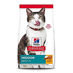 Hill's Science Diet Dry Cat Food, Adult 11+, Indoor, Chicken Recipe, 7 lb. Bag