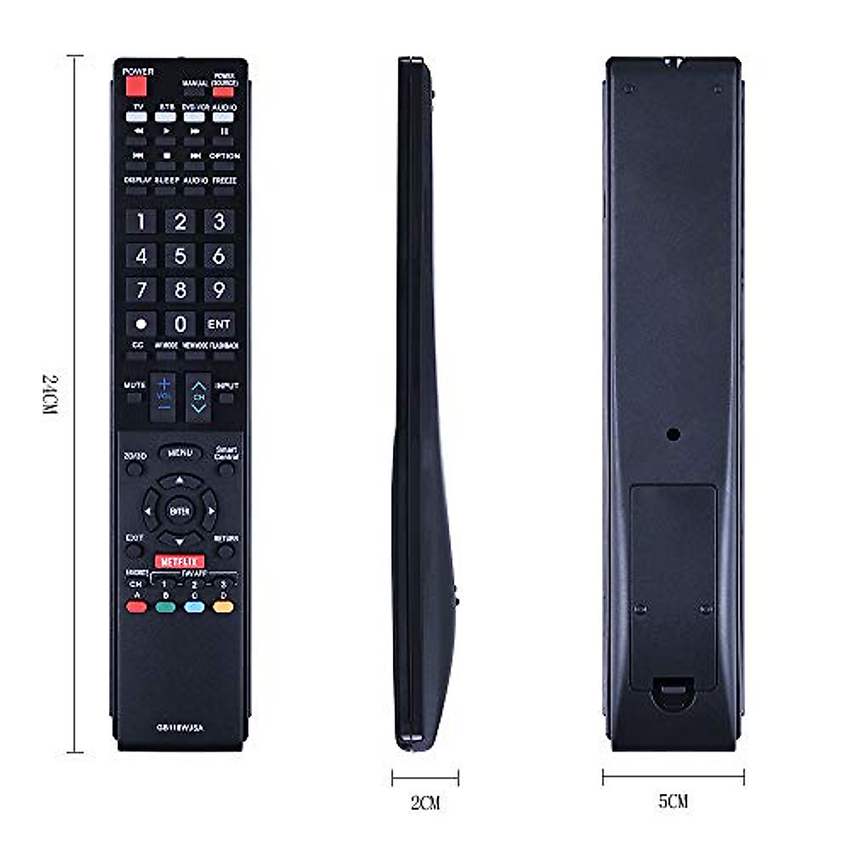 GB118WJSA Replacement TV Remote Control for Sharp Television Fit for Sharp AQUOS TV GB004WJSA GB005WJSA GA890WJSA GB105WJSA GA935WJSAE