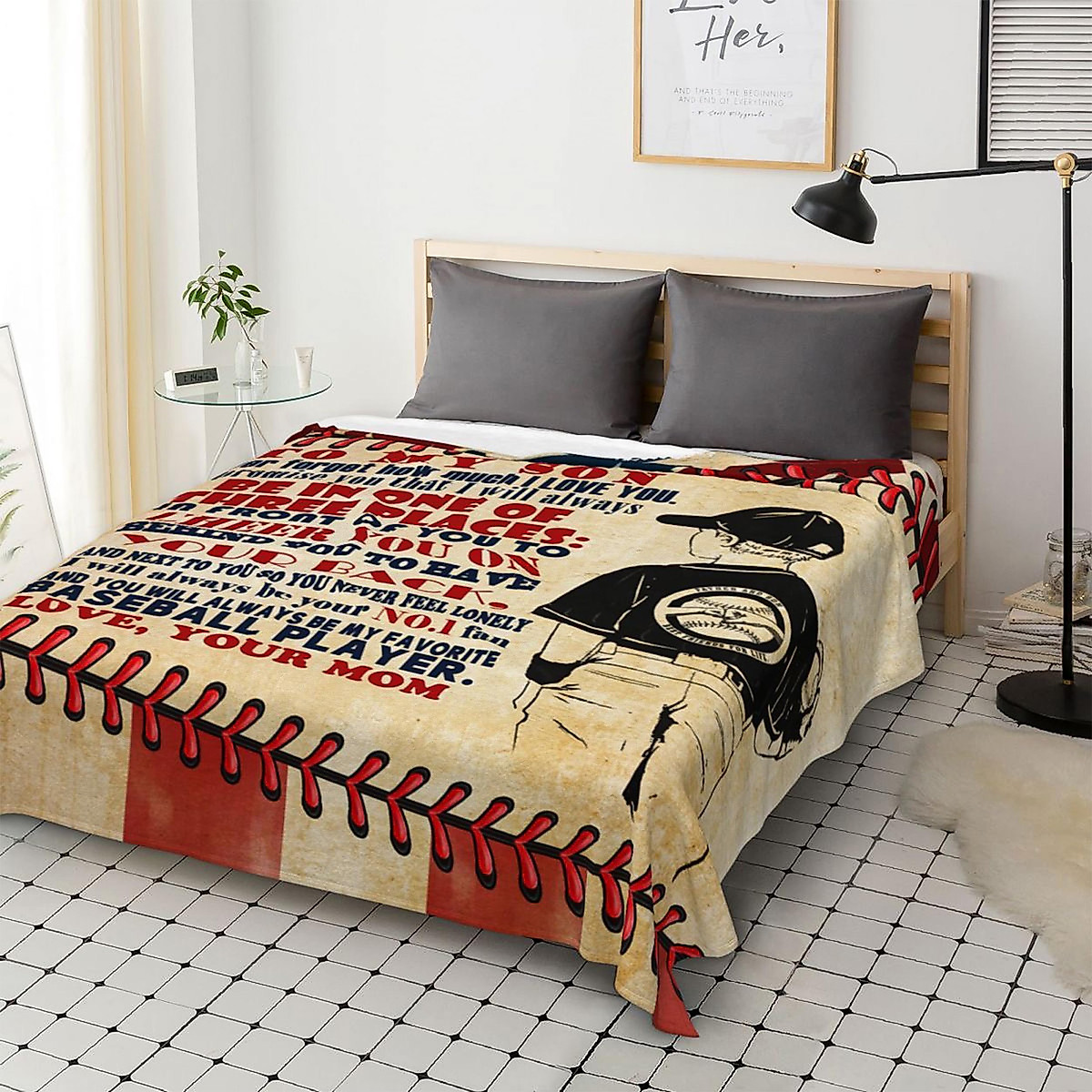 Baseball Gifts, Baseball Gifts for Boys, Baseball Gifts for Men, Baseball Blankets, Christmas Blanket Gifts for Son Birthday Graduation, Son Gifts from Mom 60"x 50" (Baseball Gifts for Boys, 60"x 50")