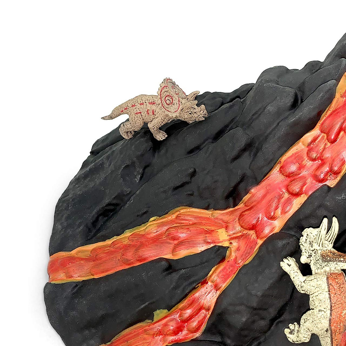 Enjoyin Volcano Dinosaur Playset Including 4 Dinosaurs and 2 Trees Volcano Dinosaur Toys for Kids