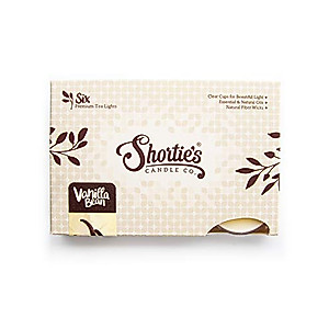 Vanilla Bean Premium Tealight Candles - 6 Beige Highly Scented Tea Lights - Beautiful Candlelight - Made in The USA - Bakery & Food Collection