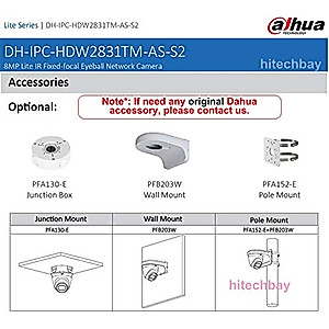 Dahua 4K 8MP Starlight IPC-HDW2831TM-AS-S2, 2.8mm Lens, IR Eyeball Network Outdoor Camera,H.265+, IP67, IVS, Built-in MIC, Original English Version, hitechbay Promotion Price $118.53