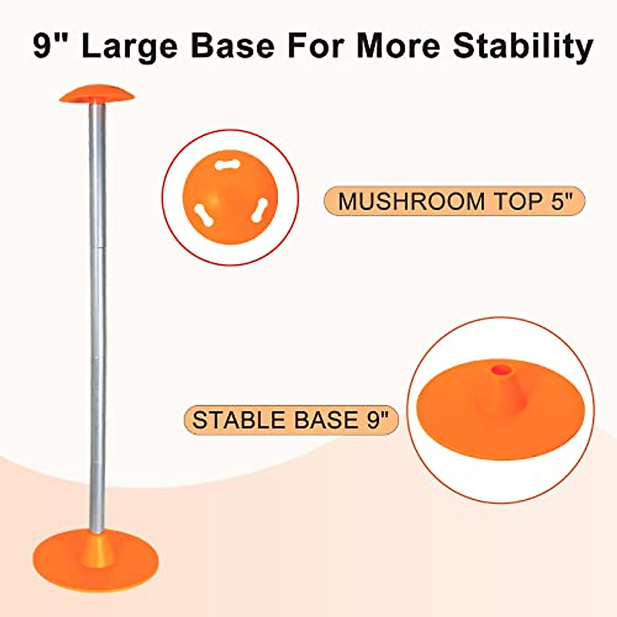 Tuszom Boat Cover Support Pole with Straps