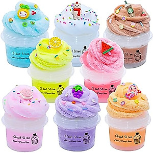 8pack Dual Color Cloud Slime Kit for Girls and Boys -Super Soft and Non-Sticky, Party Favor for Kids Girls & Boys