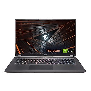 GIGABYTE AORUS 17 XE4 17.3" Full HD 360Hz Gaming Notebook Computer, Intel Core i7-12700H 2.3GHz, 16GB RAM, 1TB SSD, NVIDIA GeForce RTX 3070 Ti 8GB, Windows 11 Home, Black