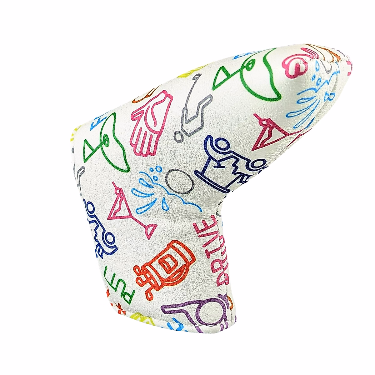 Foretra - Limited Edition Golf Icons Pattern Putter Headcover Quality PU Leather Magnetic Closure for Blade Style Putters