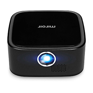 Miroir M29 Portable Projector, Black, 50 Inch Picture, 1080P Supported, Home / Outdoor Entertainment, Rechargeable Battery, Compatible With TV Stick / Laptop / Phone / Game Console