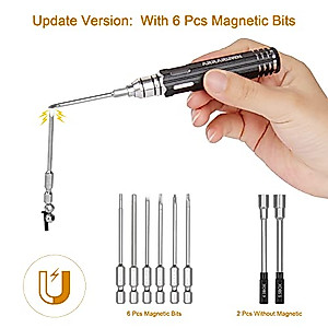 10 in 1 RC Model Repair Tools Kit with 1.5/2.0/2.5/3.0/4.0/5.5mm Hex Screwdrivers Wrench Phillips & Slotted Screwdriver, Metal Tray for RC Cars Helicopter Drone Boat