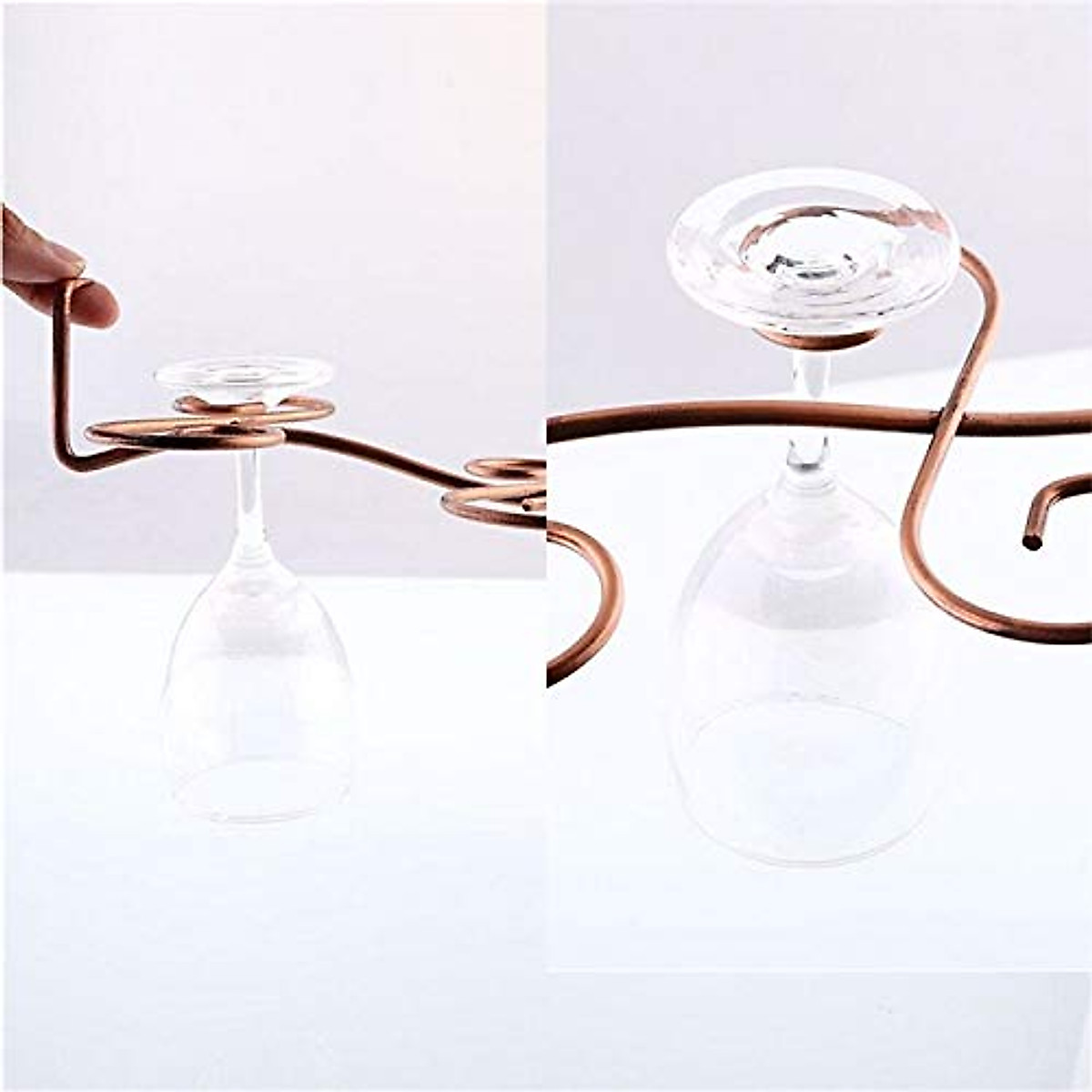 Red Wine Cabinet - 1pc 6 8 Wine Glass Rack Stemware Hanging Under Cabinet Holder Bar Screws - Copper Free Steel Short Carlisle Under Rubbed Large Commercial Stainless Glass Stemware Bronze In