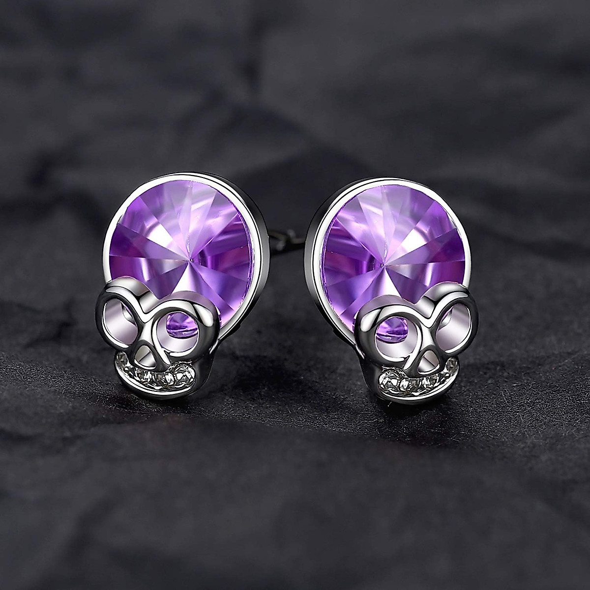 EVBEA Cute Skull Studs Women Gothic Cool Skeleton Jewelry Candy Earrings for Women (203,pl)