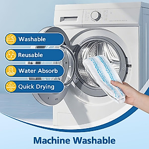 Vacuum Mop Replacement Pads, Compatible with Roborock S7 S7+ T7 T7S T7S Plus S7MaxV S7MaxV Plus S7MaxV Ultra Robot Vacuum, Washable Mop Cloth Rags Reusable Soft Mopping Pad Parts Accessories(6 Pcs)