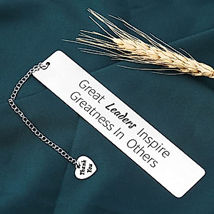 Boss Day Gifts for Women Great Leaders Bookmark for Men Thank You Boss Appreciation Gift Male Female Supervisor Mentor Office Retirement Leaving Going Away Birthday Christmas Gifts Employee Coworker