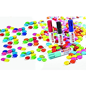 edding 0.5 mini permanent marker - black, blue, turquoise, red - 4 pens - fine round nib 1 mm - waterproof, quick-drying - smudge-proof - mini marker for cardboard, plastic, wood, metal