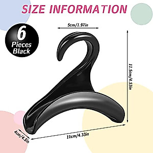 Fuyamp 6 Pieces Purse Hangers Hook Handbag Hanger Organizer Closet Holder Hook for Purses Handbags Tote Satchels Belt Scarf Tie(Black)