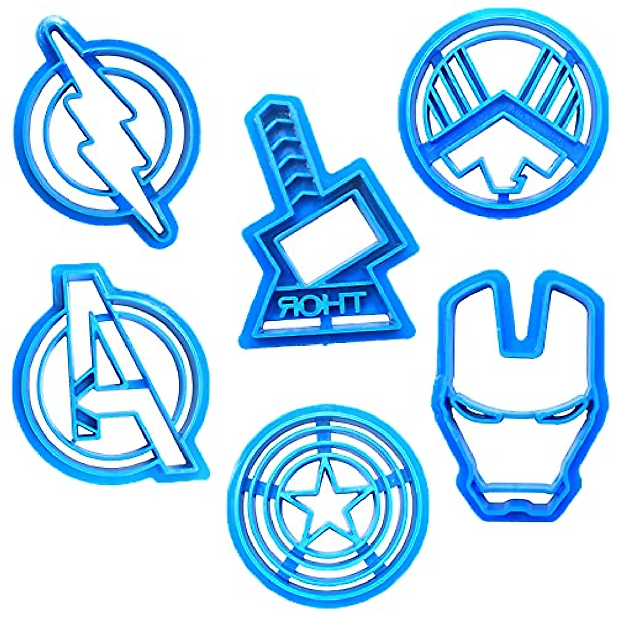 Crethinkaty Plastic Cookie Cutters,6 Pieces Fondant Cutter Set,Cartoon Biscuit Cutter,Cartoon Cookie Impression Cutter,Sugar Craft Cake Decoration