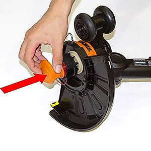THTEN WA0010 Edger Spools Replacement for Worx WG180 WG163 Weed Wacker Eater String with WA6531 GT Spool Cover 50006531 String Trimmer Refills 10ft 0.065"(6 Spool, 2 Cap)