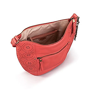 The Sak womens Sequoia Hobo Bag in Leather Soft Slouchy Silhouette Timeless Elevated Design Multifunctional Sustainably Mad, Cayenne Mandala Perf, One Size US