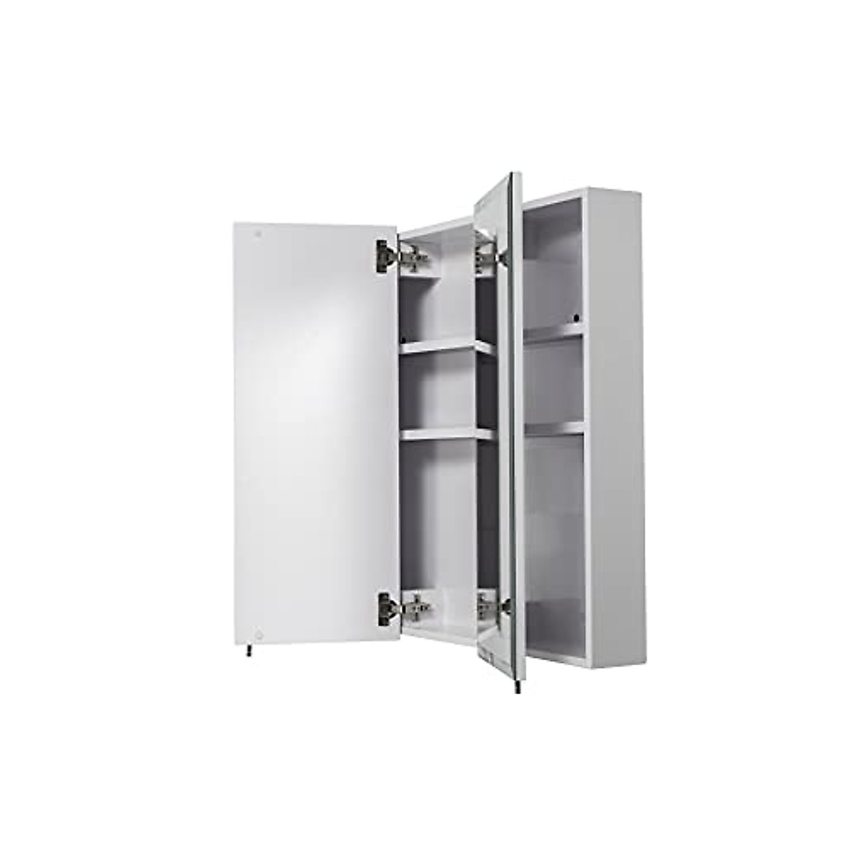 Croydex Texoma Tri-View, Surface Mount Medicine Cabinet, 36W x 30H, White Steel