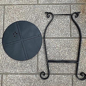 XIAOLIN Mosaic Table Outdoor Balcony Patio Furniture，Garden Side Table, Round Plant Table - Easy to Assemble(Color:02)