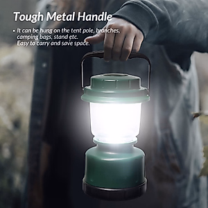 LED Camping Lantern, COB Battery Lantern 4D Batteries Powered 2500LM, Water Resistant Emergency Lantern for Power Outage, Hurricane, Hiking