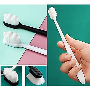 VOVEWAN 12pcs Extra Soft Toothbrush Manual Micro Nano Toothbrushes 20000 Soft Bamboo Charcoal Bristles Toothbrush Soft Bristle for Sensitive Gums Recession Adult Kid Children