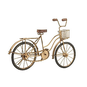 Deco 79 Metal Bike Sculpture, 19" x 5" x 12", Brown