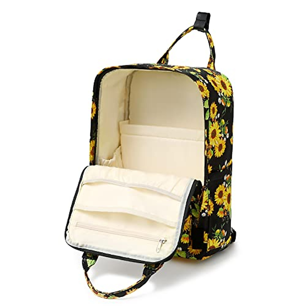 NOHCLIE Print Laptop Backpack, Classic College School Backpack,Water Resistant Casual Daypack Bookbag for Women (Sunflower) Medium