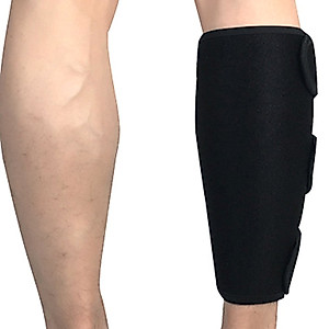 Rungear Calf Shin Support Brace, Adjustable Compression Leg Sleeve Wrap Band for Running Cycling Sports - Great Shin Support Improves Blood Circulation & Reduces Leg Swelling Injury, 1 Sleeve (Black)