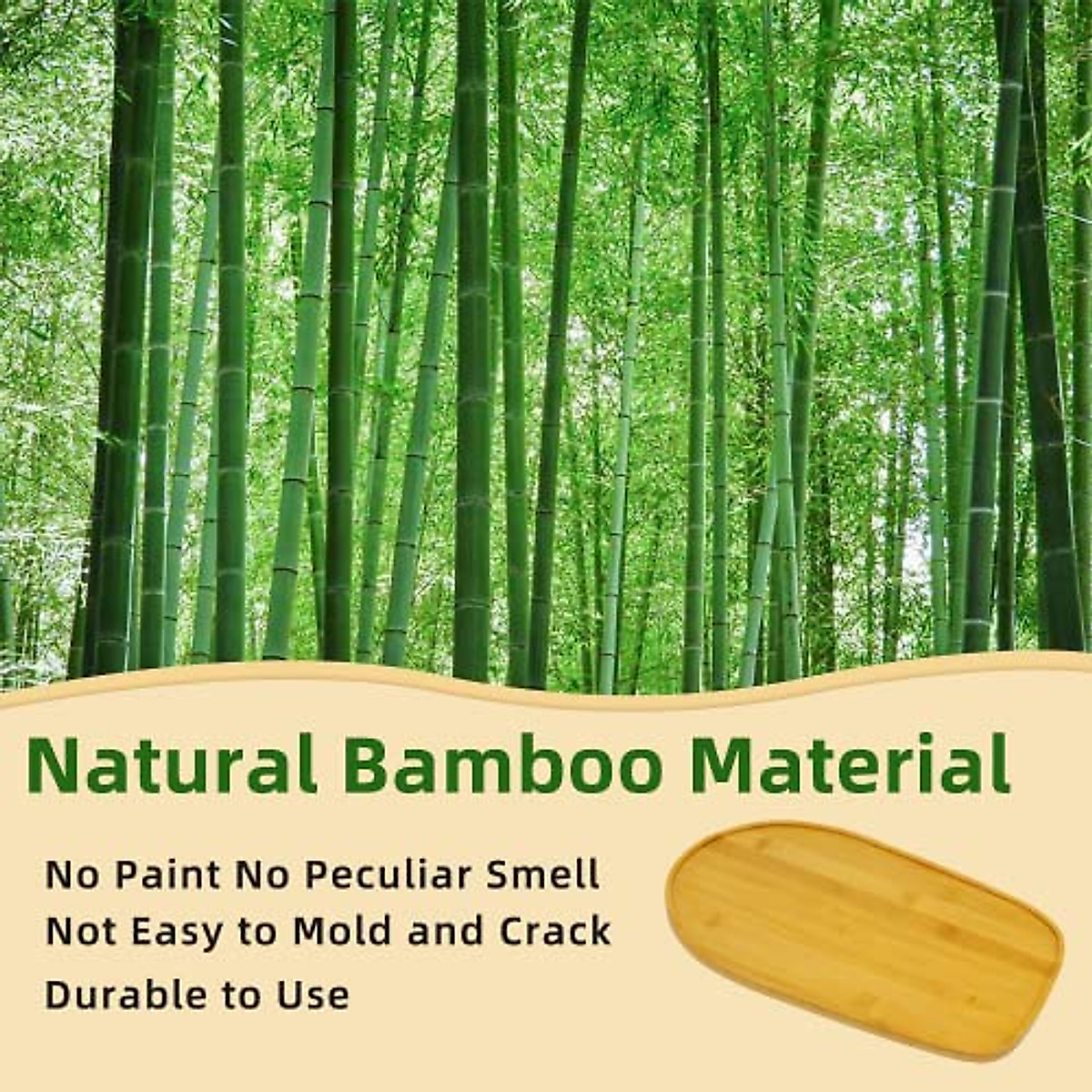 YOUNGER-RIS Bamboo Mixer Slider Compatible with KitchenAid 4.5-5 Qt Mixer Sliding Tray Appliance Slider Stand Mixer Sliding Tray Sliding Mat Pad Mixer Mover for Tilt Head KitchenAid Stand Mixer