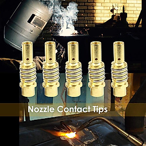 15AK Nozzle Contact Tip Connector for Binzel Gas Diffuser MIG Welder (5pcs)