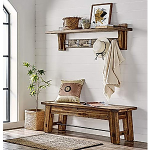 Alaterre Furniture Durango 60" L Wood Entryway/Dining Bench