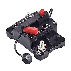 Circuit Breaker Car Auto Boat Stereo Audio Fuse,30-300 A Amp Manual Reset Circuit Breaker Car Auto Boat Audio Stereo Fuse Plug (150A)