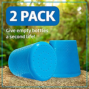 IMPRESA [2 Pack] Bottle Attachment for Outdoor Water Sprayer Accessory for Dogs, Hiking, Beach, and Camping, Removes Sand, Dirt, and Mud – Fits Most Plastic Water or Soda Bottles from 16oz to 2 liters