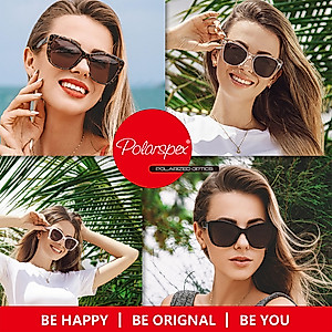 PolarSpex Cat Eye Sunglasses for Women - Trendy & Polarized Oversized Womens Sunglasses - Fashionable Shades for Women