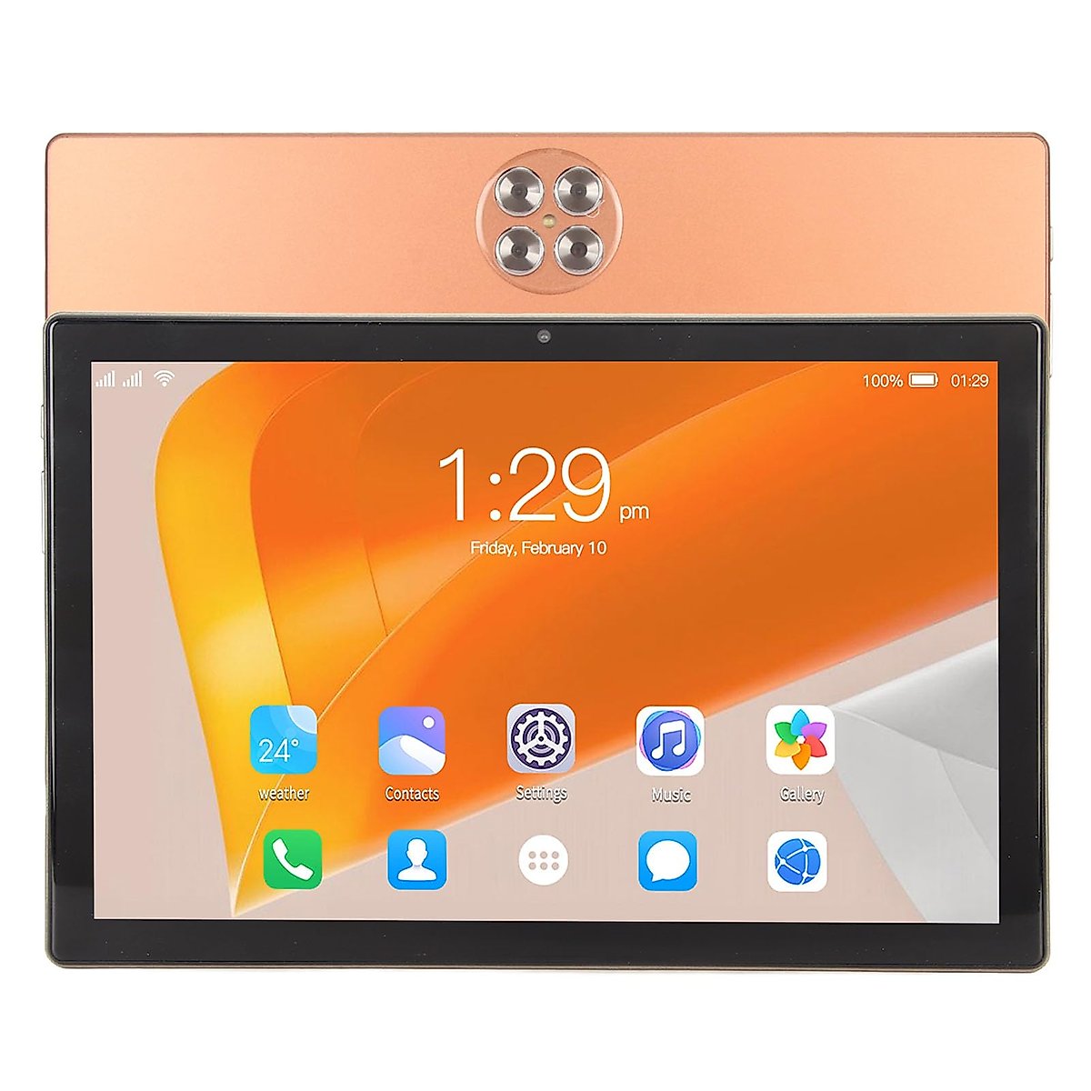 Gugxiom 2 in 1 Tablet, Android 12 Tablet, Dual SIM, 8GB RAM 256GB ROM, Octa Core CPU, FHD HD Large Screen, 8MP and 16MP, with Keyboard and Mouse, for Home Work Study (US Plug)