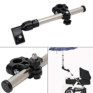 5661 Baby Stroller Umbrella Clamp, 360° Adjustable Umbrella Stand, Outdoor Beach Fishing Umbrella Mount Holder, Clip Umbrella Holder for Bike, Chair, Stroller, Pram, Wheelchairs, 1 Count (Pack of 1)