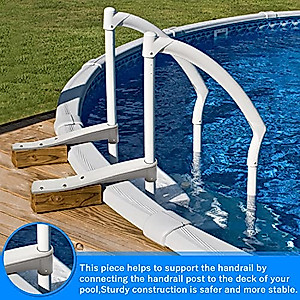 Deck Support 160-0001PG for Above Ground Swimming BiltMor ladders or Pool Steps (Pearl Gray) - 2Pack