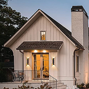 rosysky Outdoor Wall Light 30W LED Modern Exterior Light Fixture Black Aluminum Outdoor Sconces Wall Lighting Waterproof for Porch Patio Garage